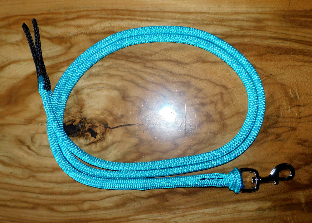 Leadrope with clip and popper Turquoise – Earthhorse equipment
