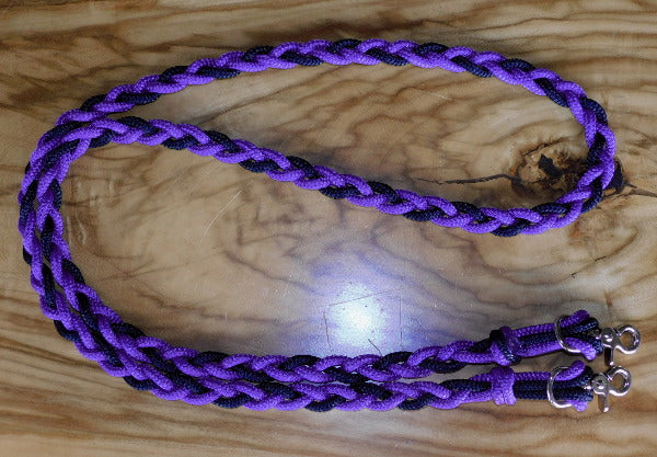 Pony plaited reins with nickel plated clips heaps of colours ...